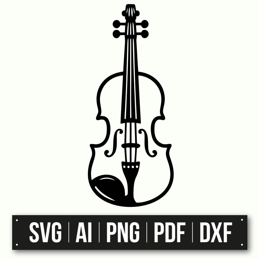 Violin Clipart | Violin SVG Cut File | Musical Instrument SVG | Violin ...