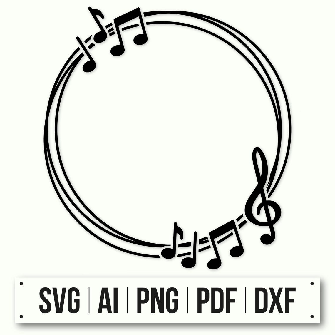 Musical Theme Design With Treble Clef | Instant Download | Music Notes ...