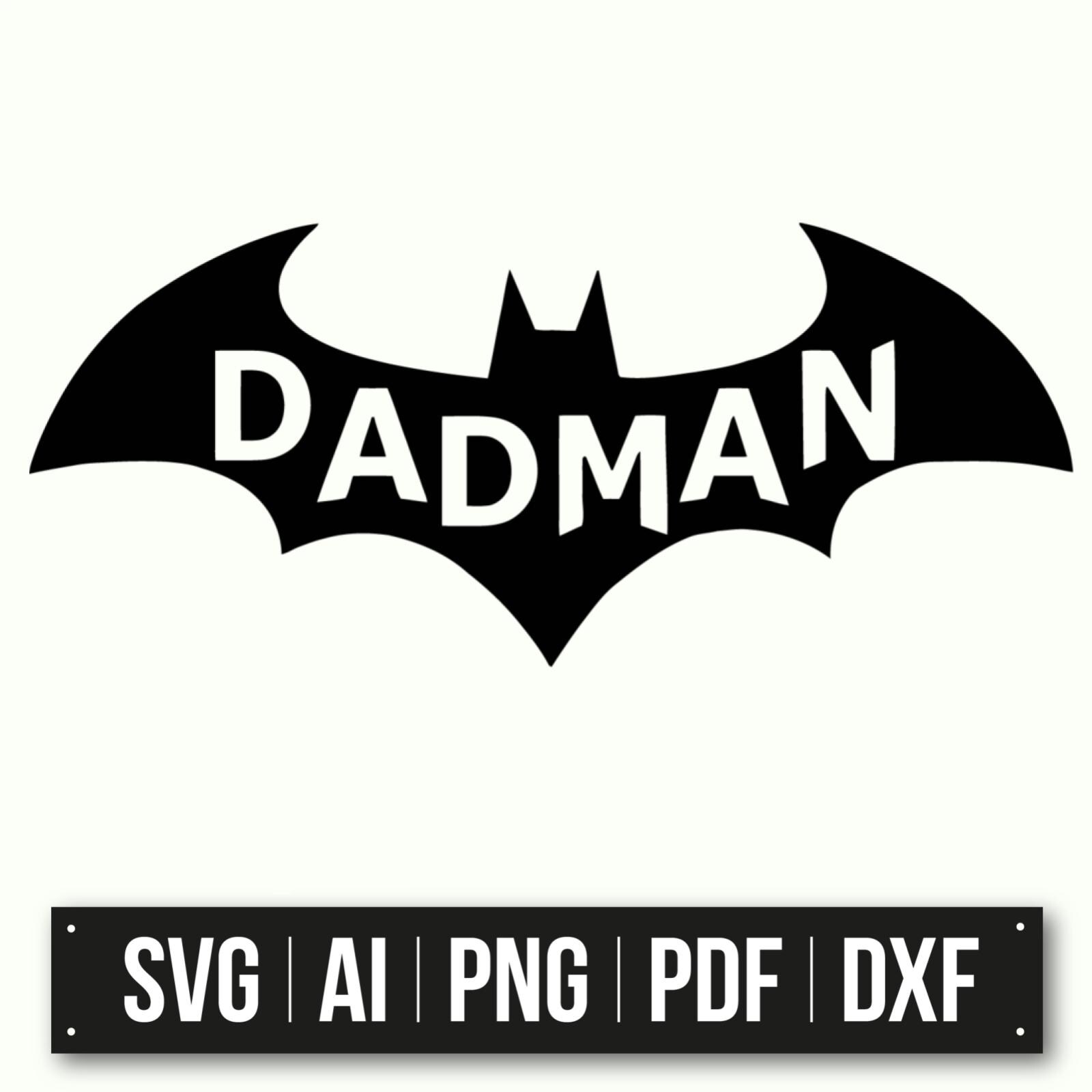 Dadman Superhero Logo Design | Instant Download | Bat Symbol Art ...