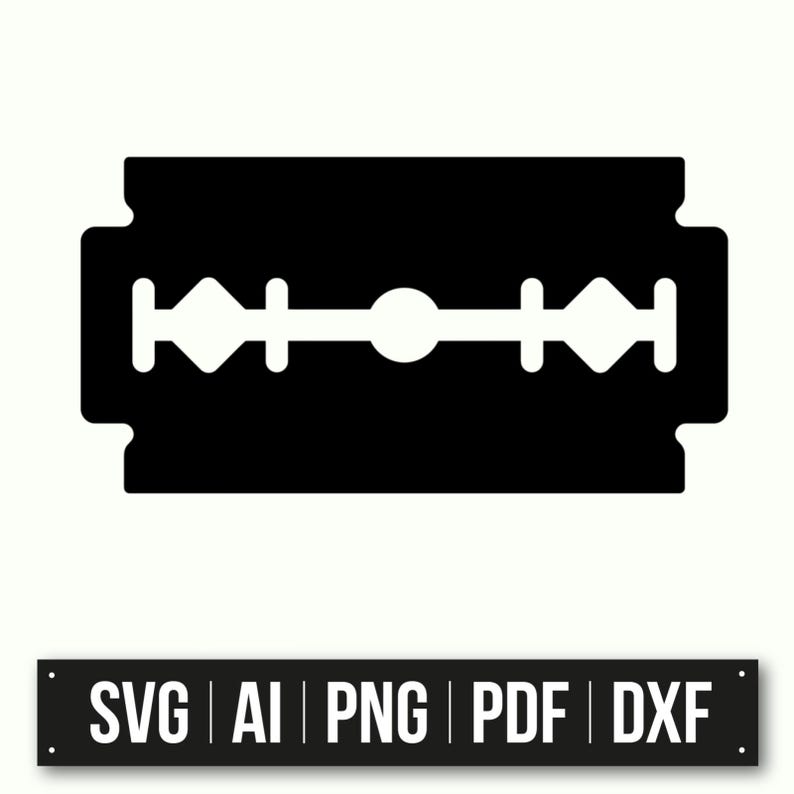 Razor Blade Vector Art | Instant Download | SVG Cut File | DIY Stencil ...