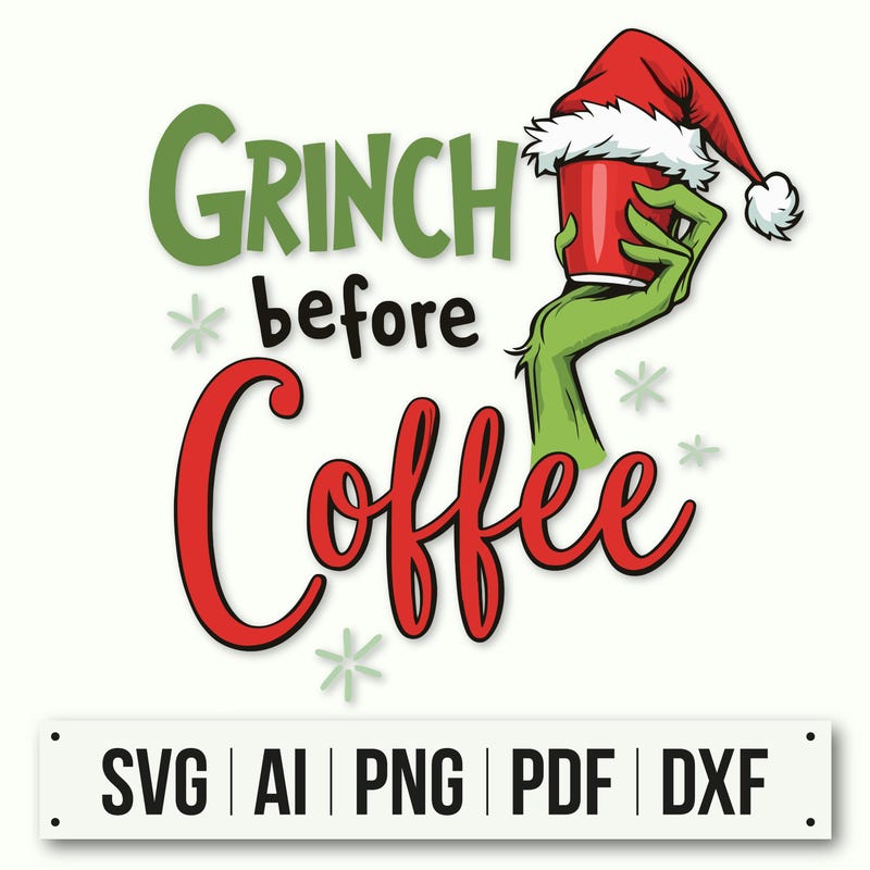 Grinch Coffee Png - Etsy