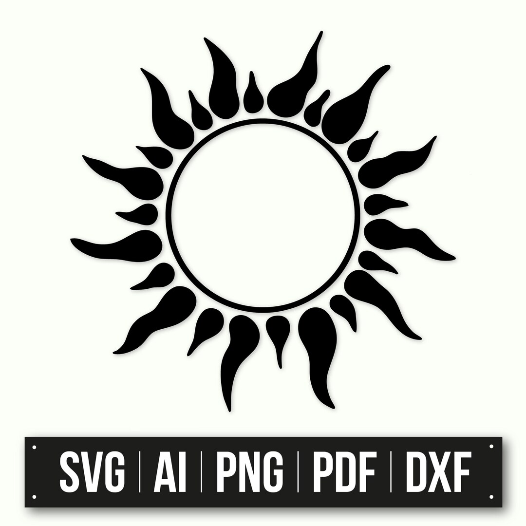 Abstract Sun Vector Art | Instant Download | Sun SVG | Sunburst Design ...