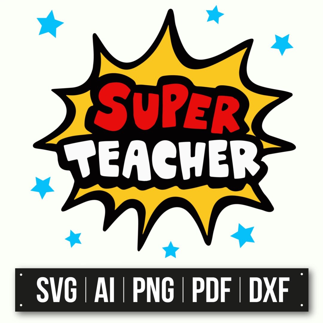 Super Teacher Comic Style Design | Instant Download | Teacher ...