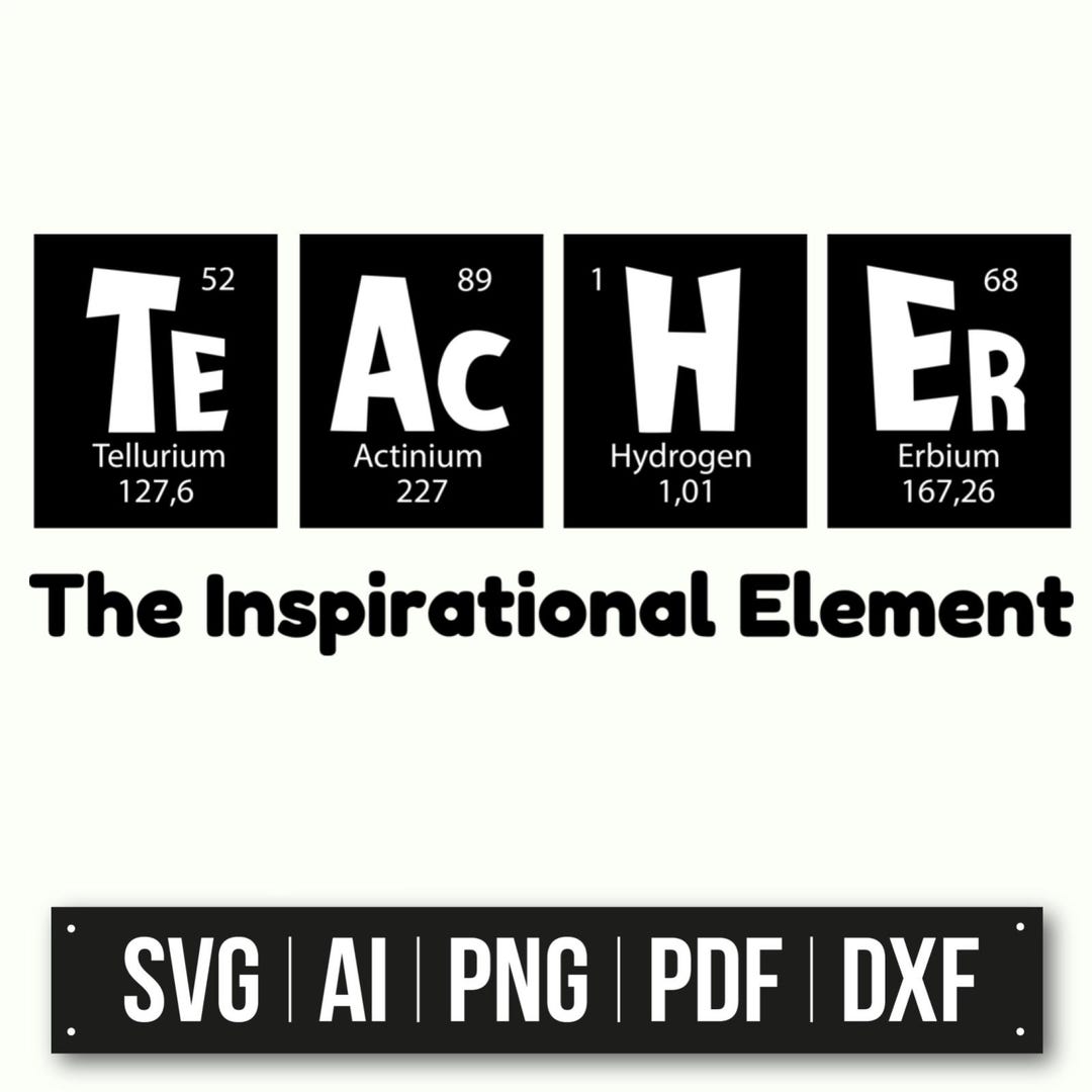 Teacher Element Periodic Table Design | Inspirational Element | Teacher ...
