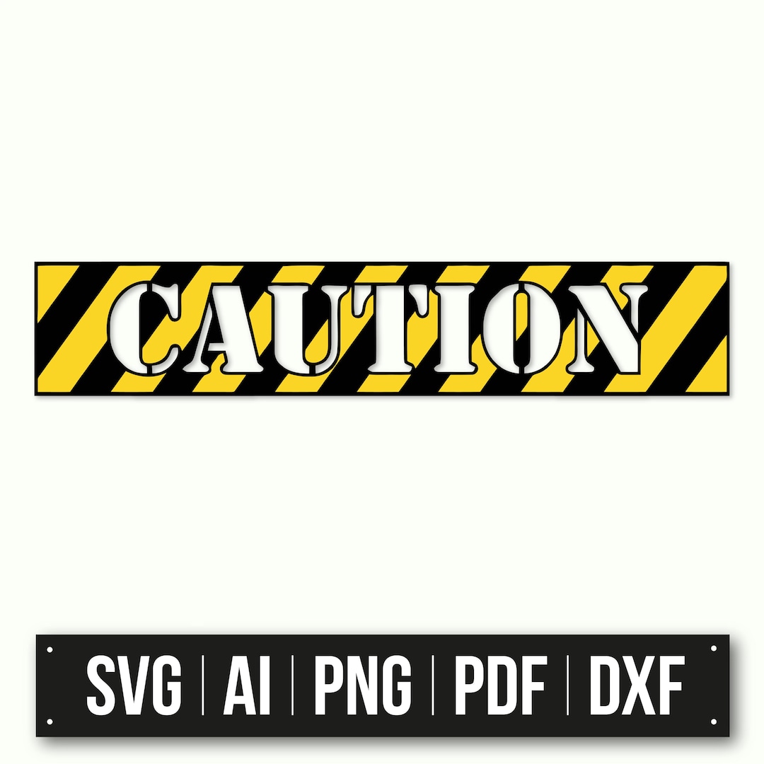 Caution Sign | Warning Sign | Black and Yellow Stripes | Instant ...
