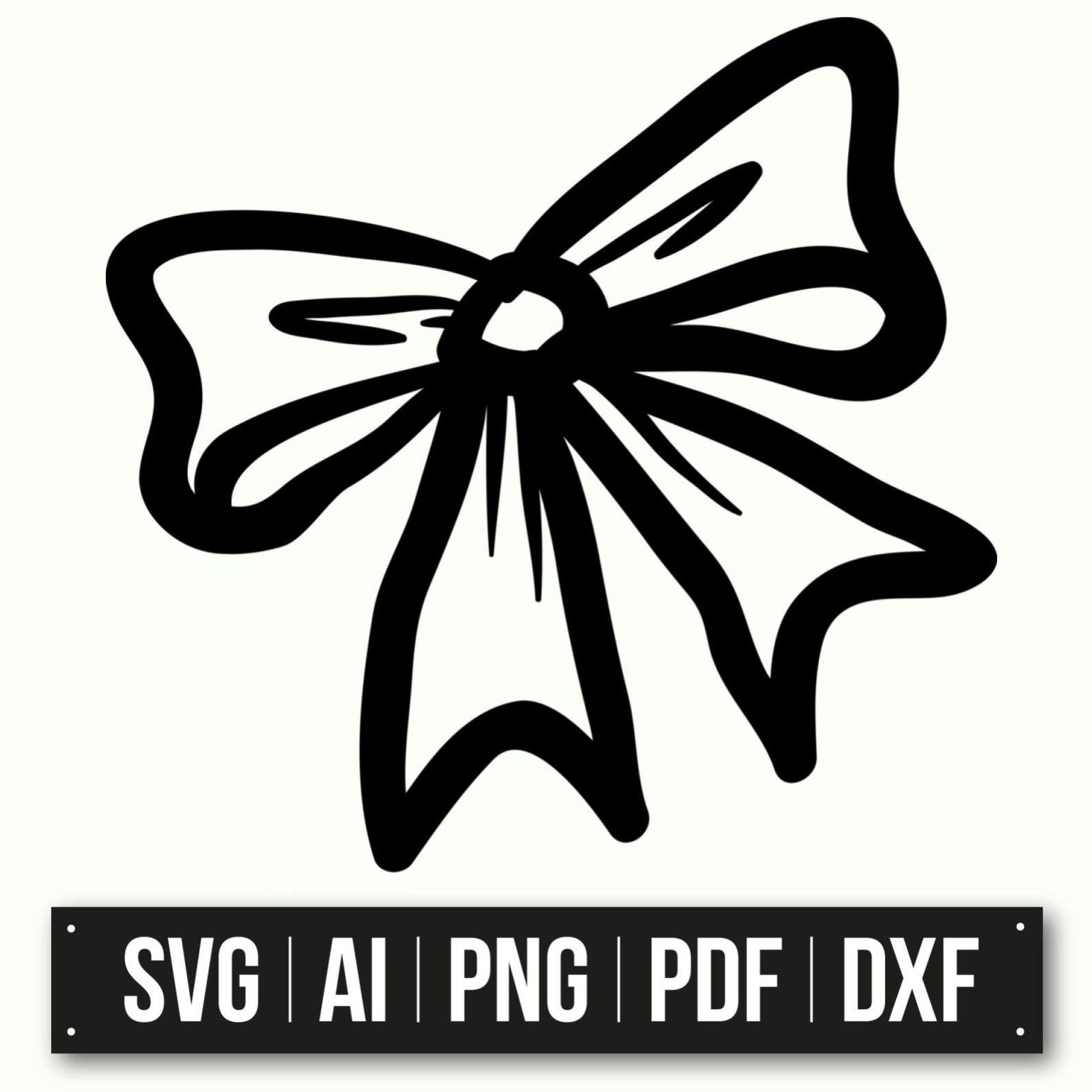 Bow Silhouette | Multi-format Bow Design | Instant Download | Crafting ...