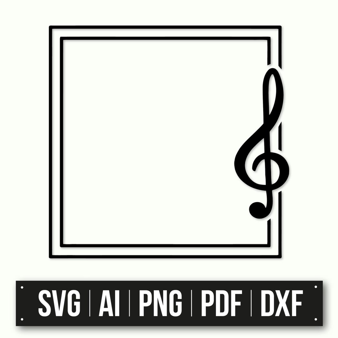 Minimalist Music Frame | Treble Clef Decor | Music Note Frame ...