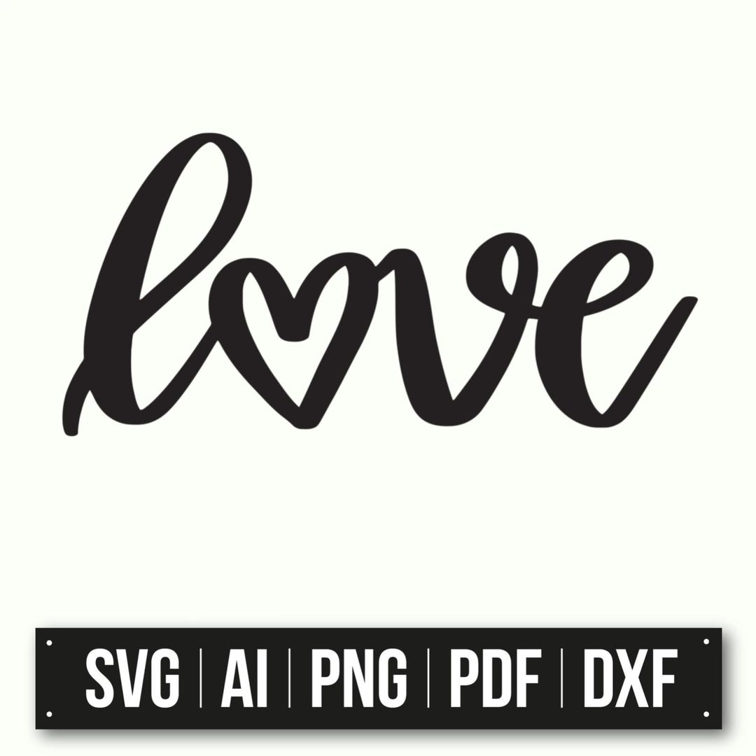 Love Calligraphy Design | Heart Shape Letter | Wedding Decor | DIY ...