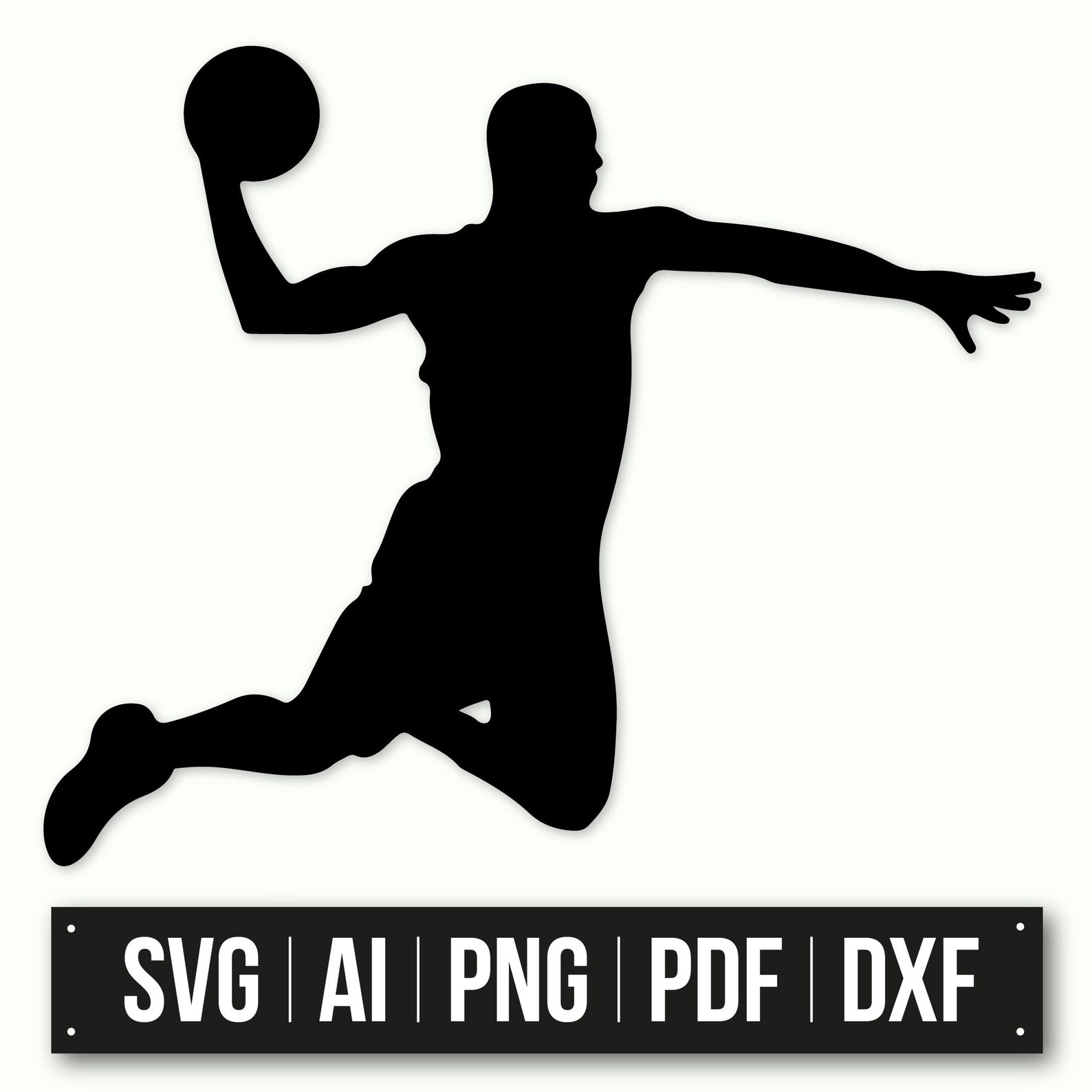 Basketball Dunk SVG | Instant Download | Slam Dunk Clipart | Sports ...