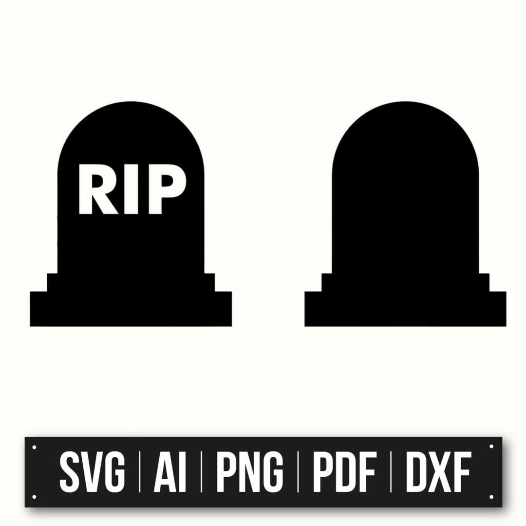 RIP Tombstone Clipart | Halloween Decor | Spooky SVG | Instant Download ...
