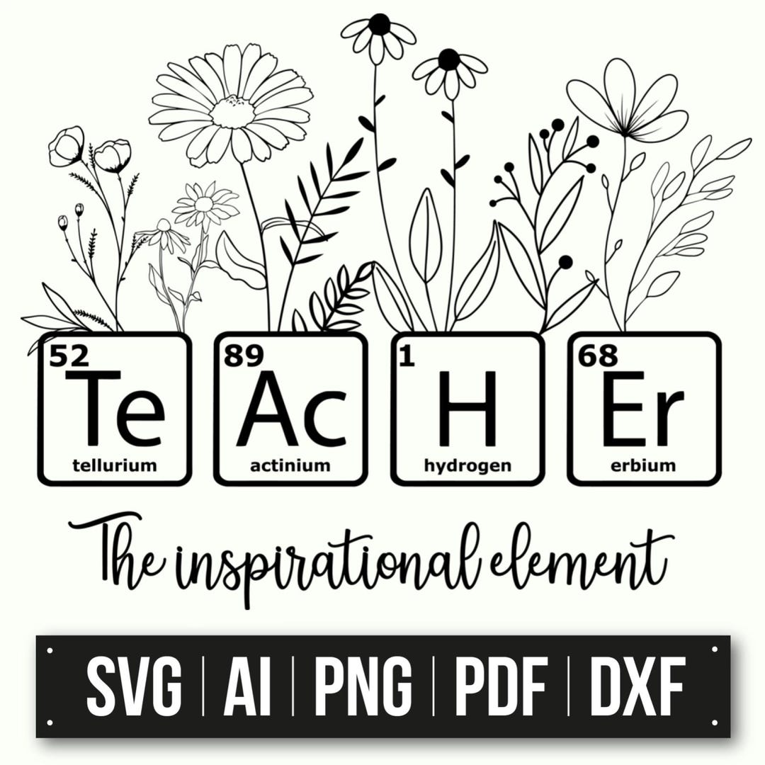 Teacher Periodic Table Art | Inspirational Element Design | Teacher ...