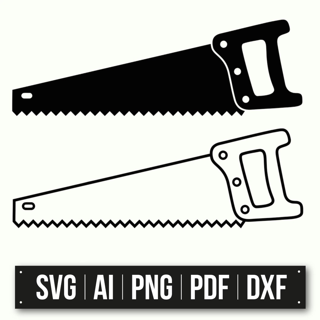Hand Saw Clipart | Vector Saw Design | Silhouette Saw SVG | Outline Saw ...