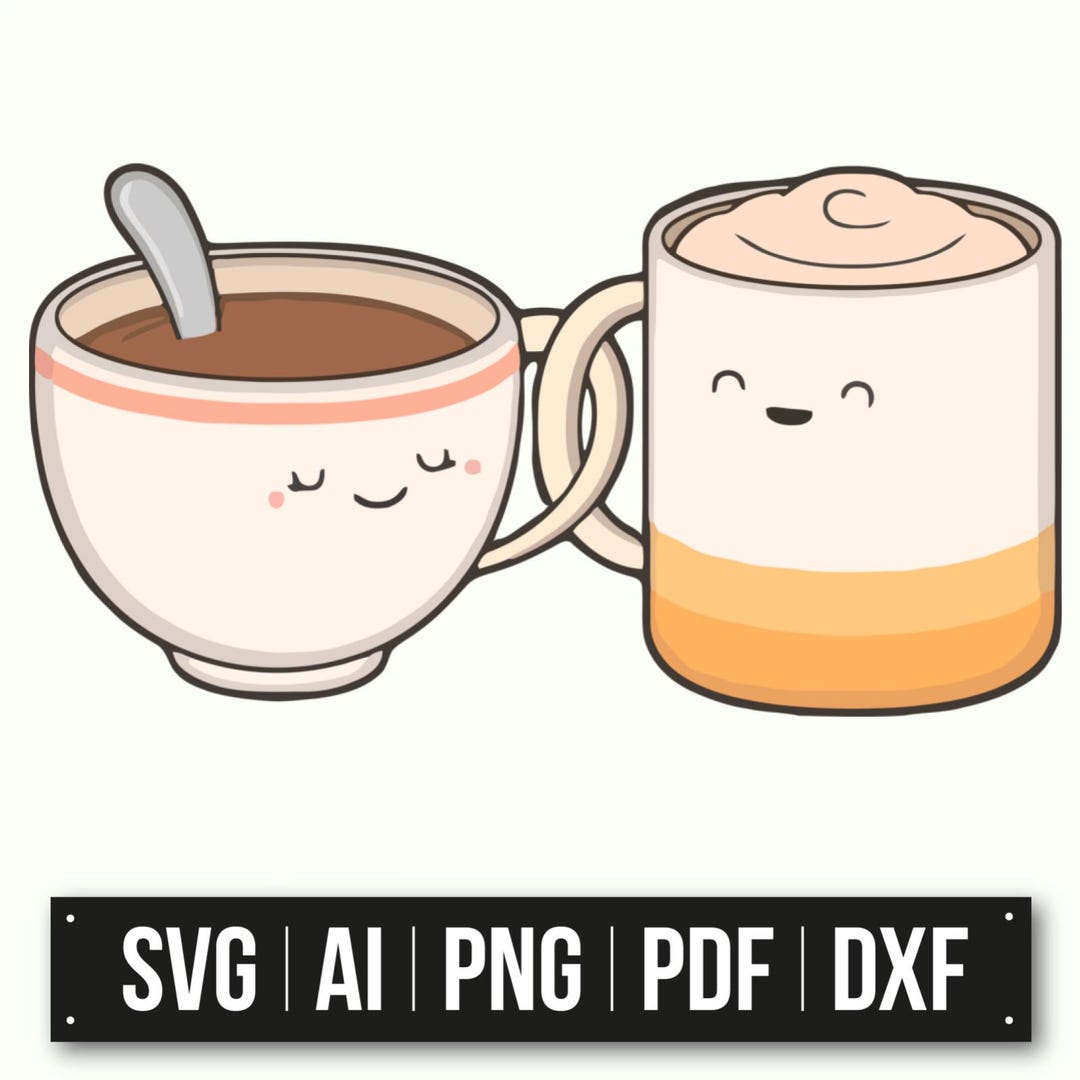 Cute Mug Illustration | Kawaii Coffee Cup | Cartoon Drink Art | Coffee ...