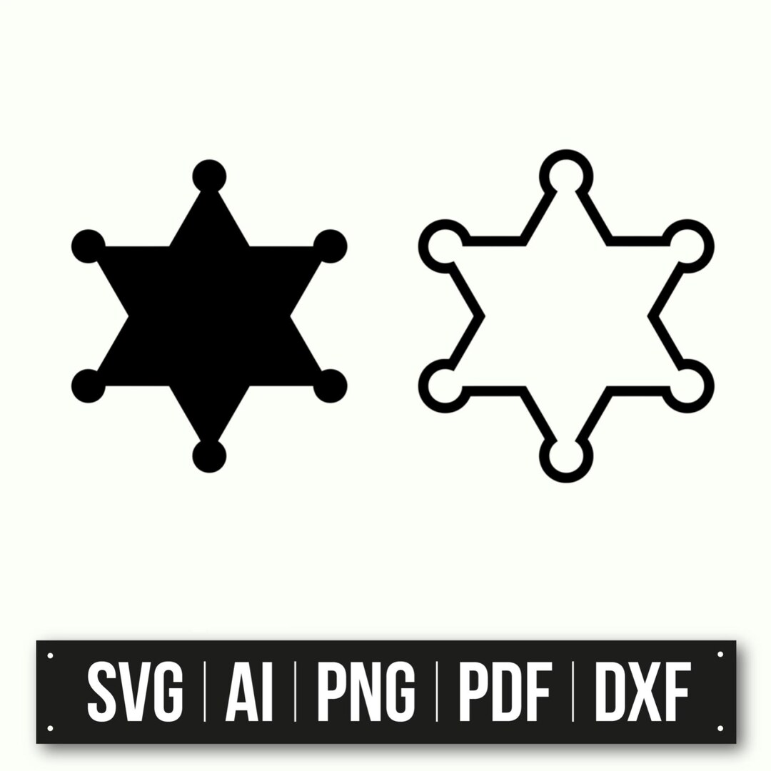 Sheriff Badge Vector Design | Instant Download | SVG Cut File | Western ...