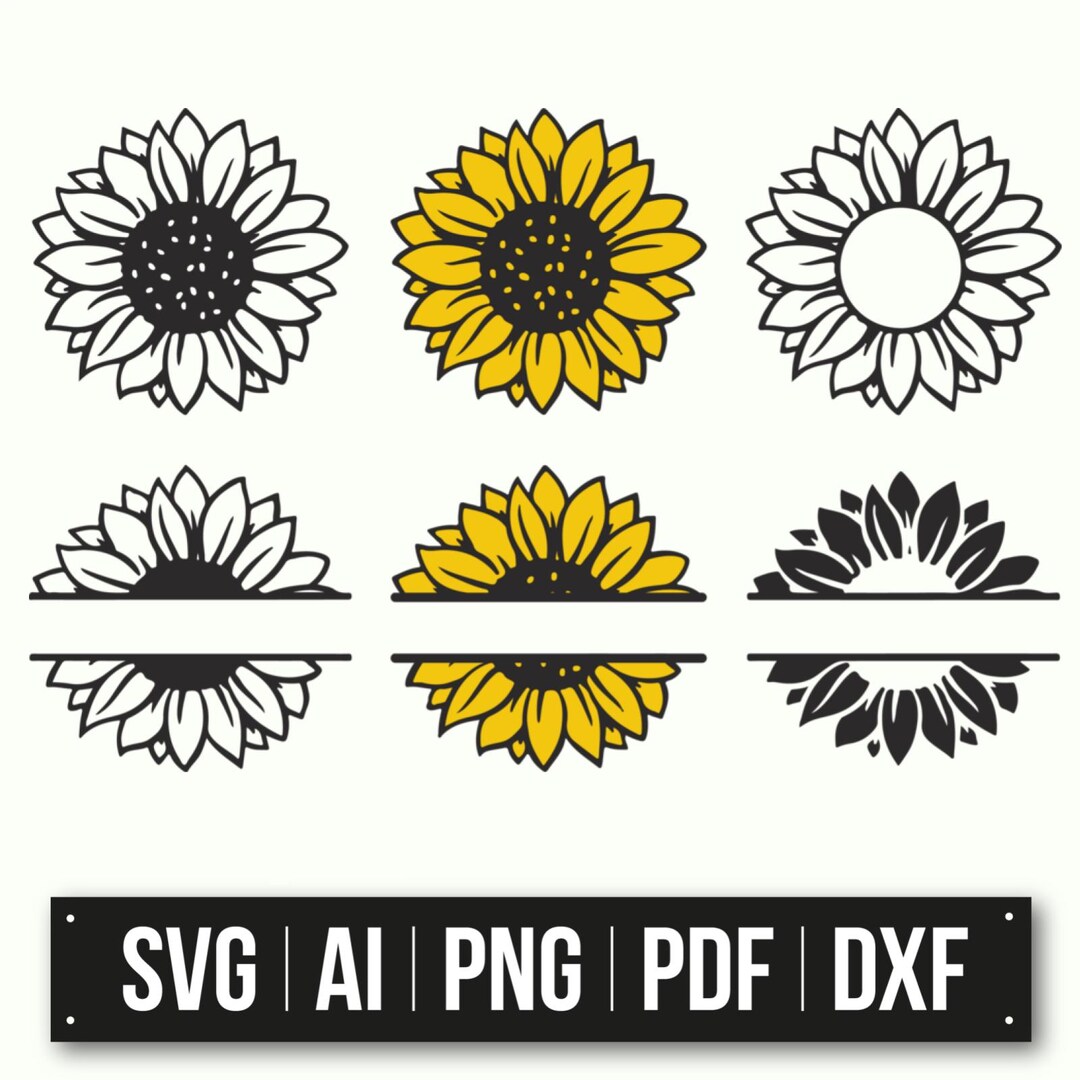 Sunflower Clipart Set | Instant Download | Floral SVG Bundle ...