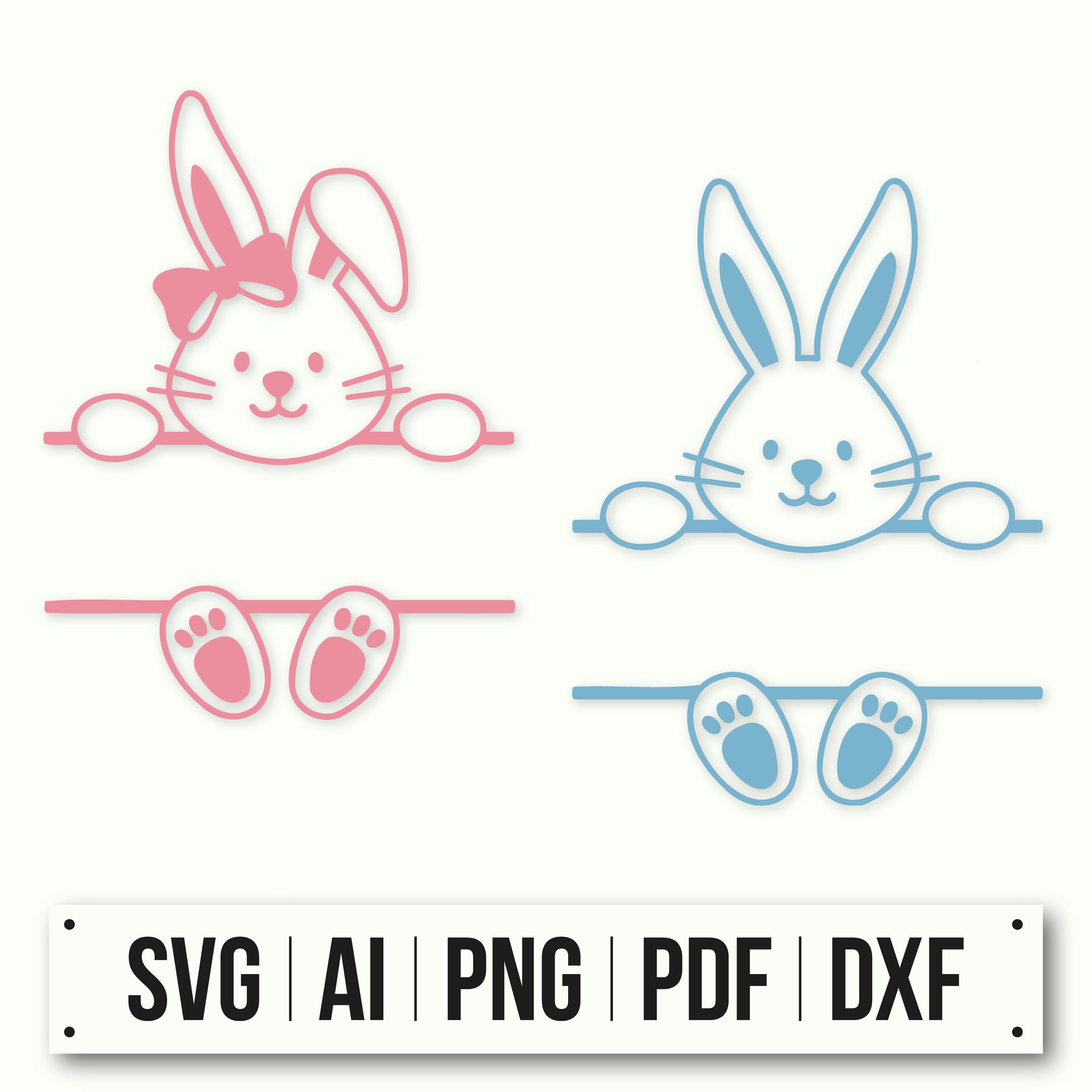 Easter Bunny Cut Template | Personalized Name Design | Instant Download ...
