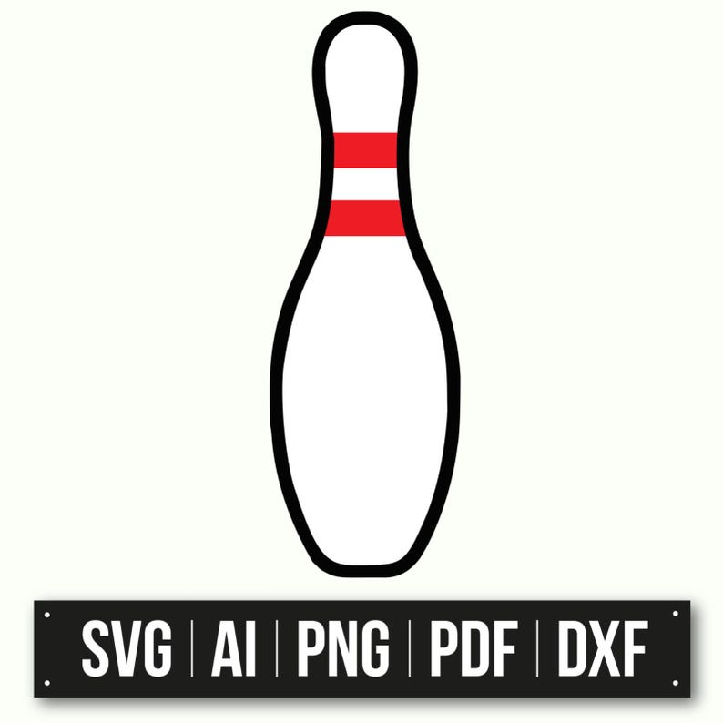 Minimalist Bowling Pin Design | Instant Download | Sports Decor | Craft ...