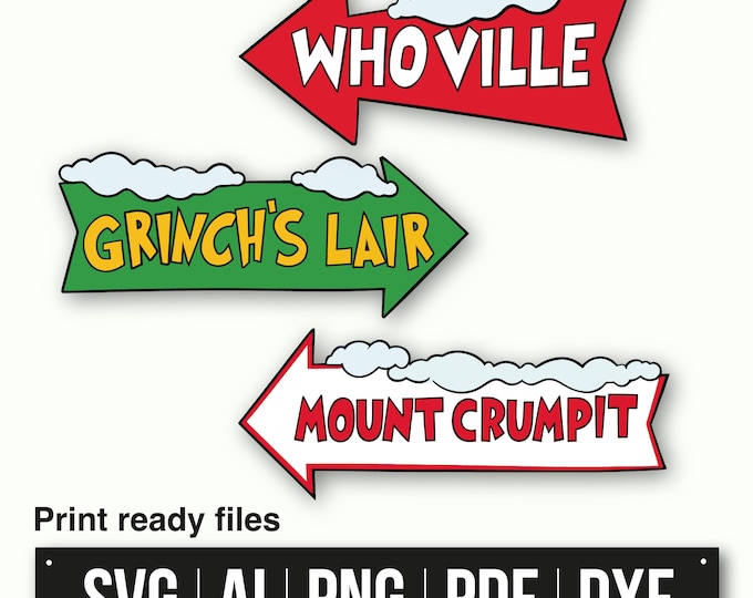 Grinch, Grinchy, Whoville, Christmas, Wall Hanger, Grinch Green, Signs ...