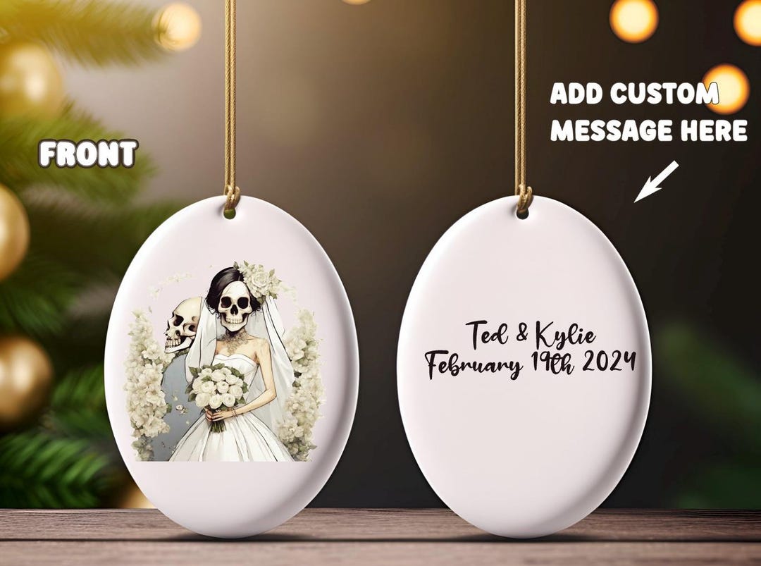 Skull Wedding. Married Couple. Tie the Knot. Personalize Back With Any ...