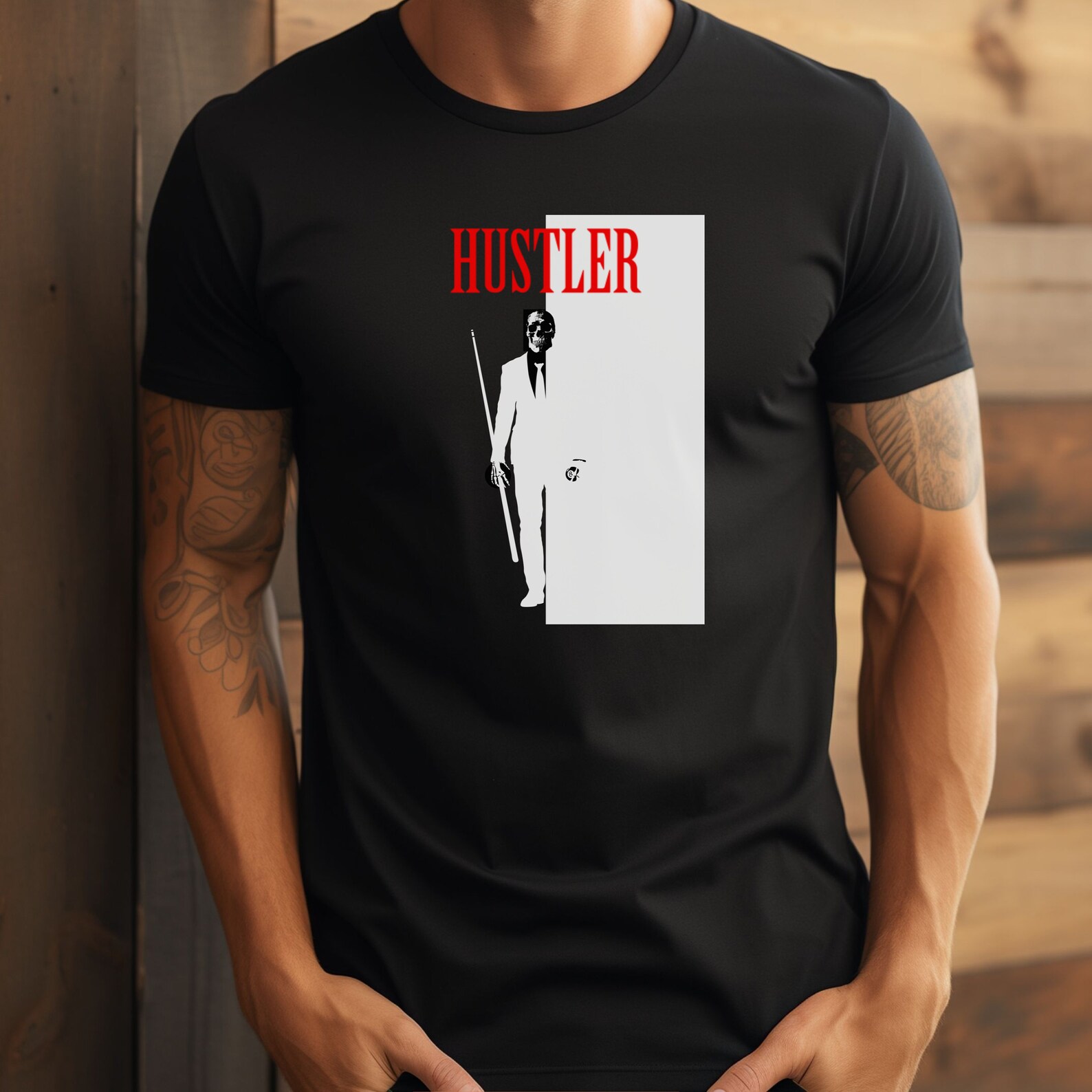 Hustler Pool Player, Skull, Skeleton, Scarface, Billiards, Cue Sports ...