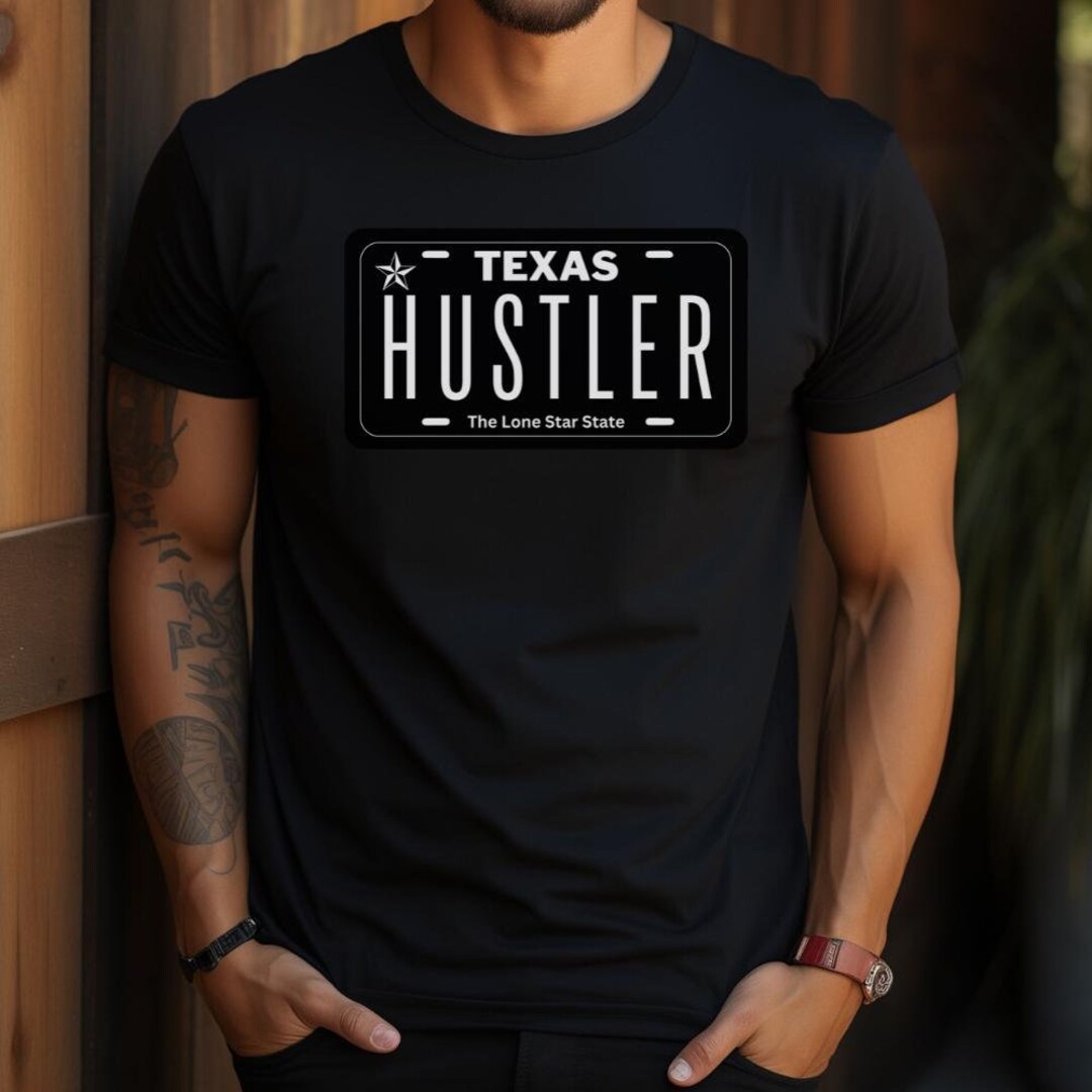 Black Texas License Plate Hustler. Pool Player, Pool, Billiards. 8 Ball ...