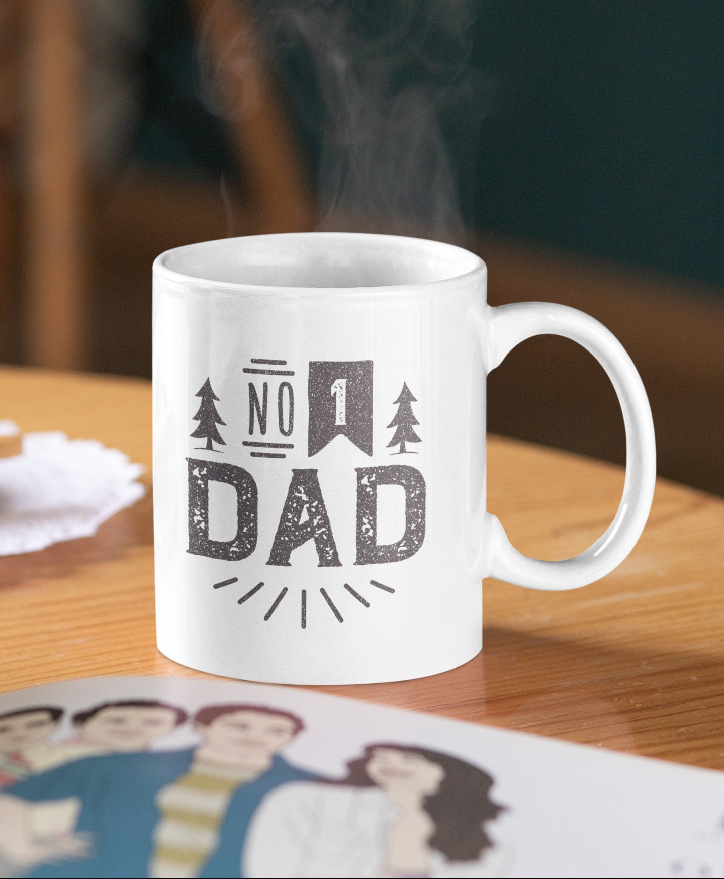 Dad Mug No 1, Personalized Name Mug for Dad, Mug With Dad Phrases ...