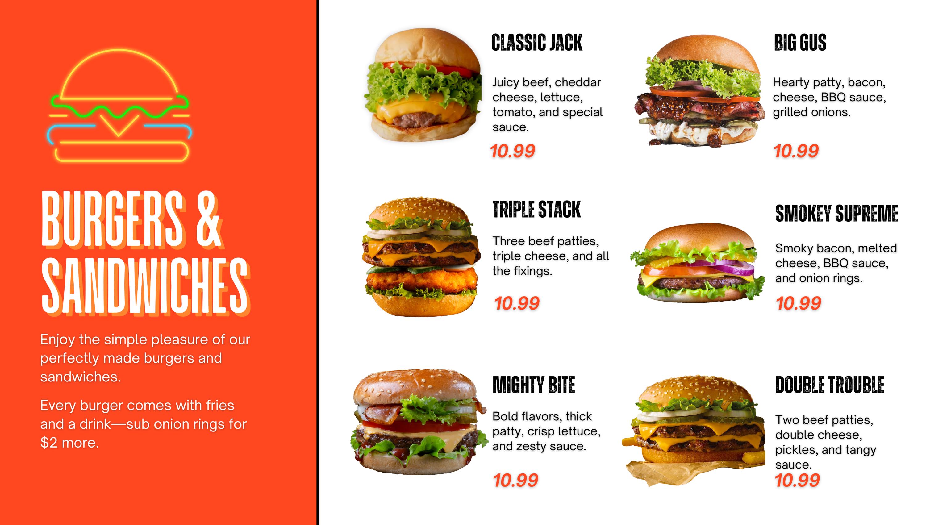Digital TV Menu Board for Restaurant Burgers Food Menu USB Fully ...