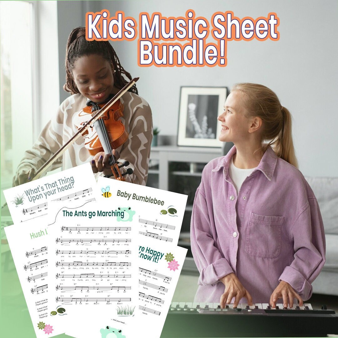 Kids Music Sheets Fun & Educational Perfect for Beginner Piano Lessons ...