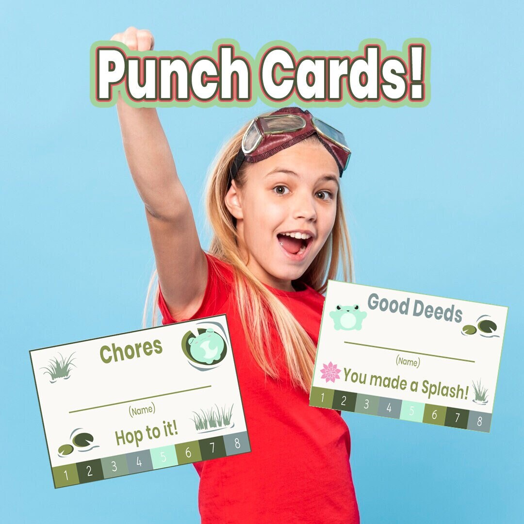 Punch Cards for Kids Reward for Positive Behavior Learning Aide for ...