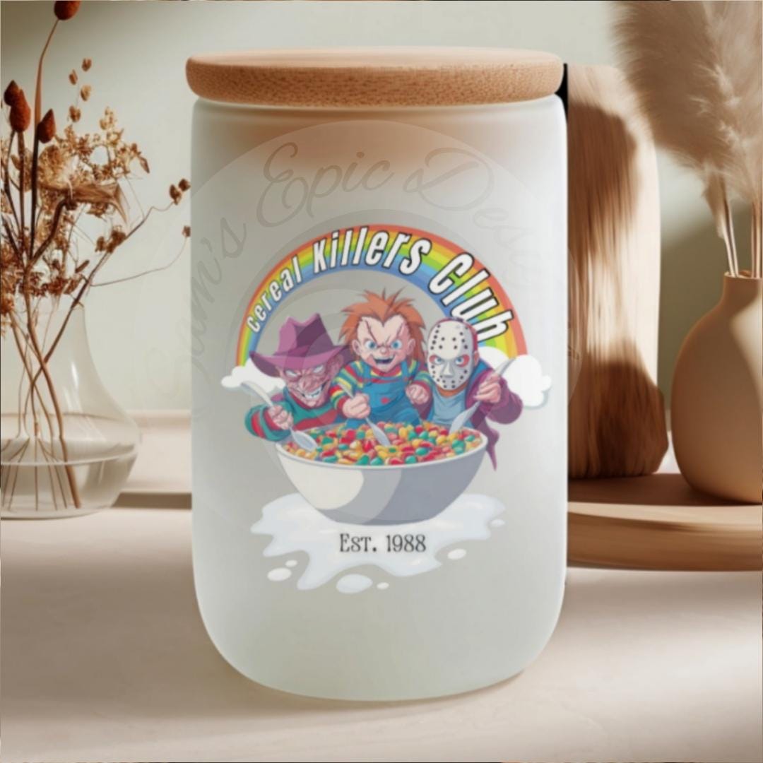 Cereal Killers Club PNG, Horror Cartoon Digital Download, Chucky Jason ...