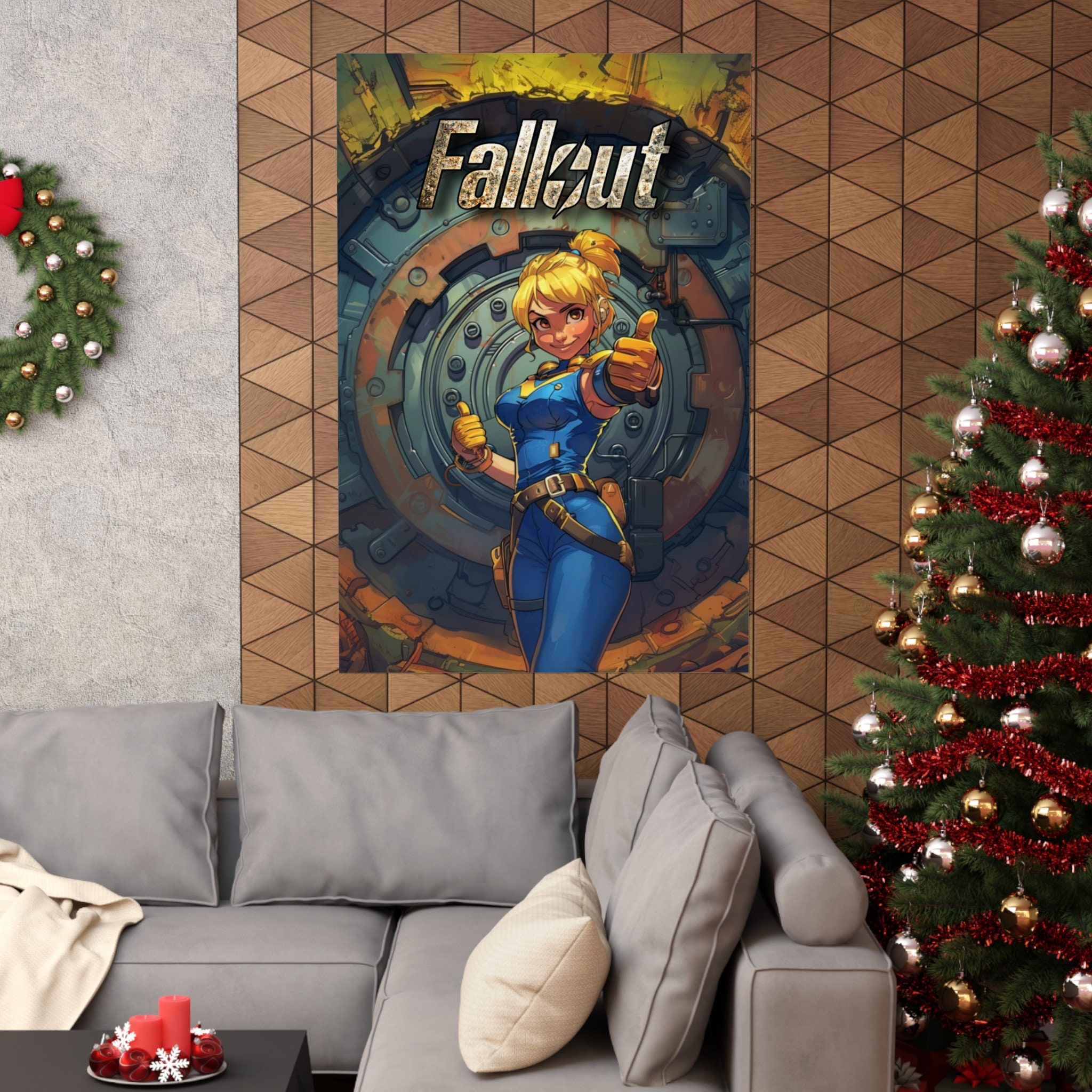 Fallout Vault Girl Cartoon Poster Geeky Gamer Gift Idea - Etsy