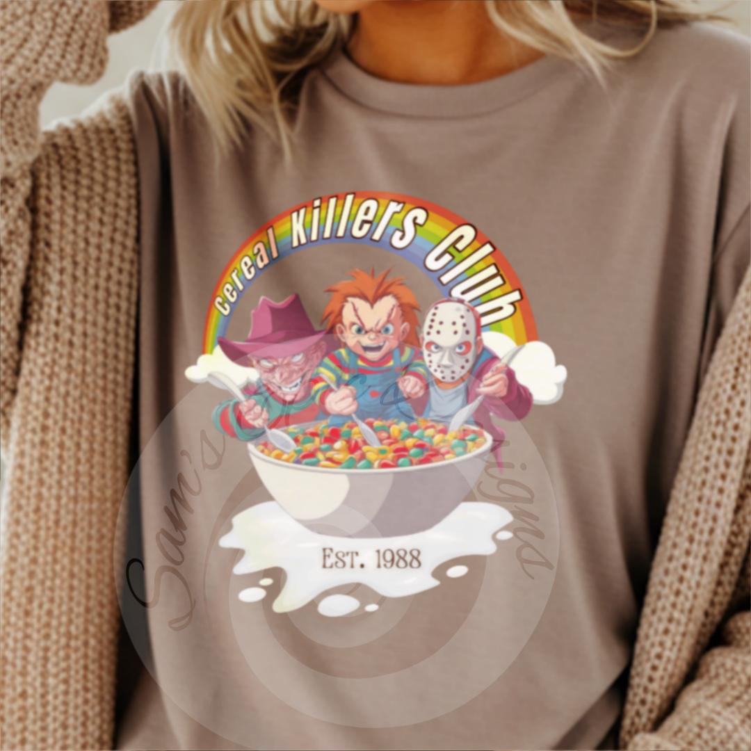 Cereal Killers Club PNG, Horror Cartoon Digital Download, Chucky Jason ...