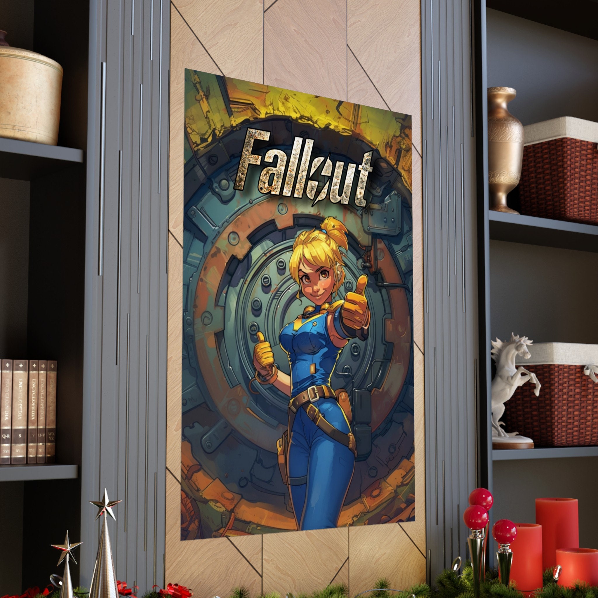 Fallout Vault Girl Cartoon Poster Geeky Gamer Gift Idea - Etsy