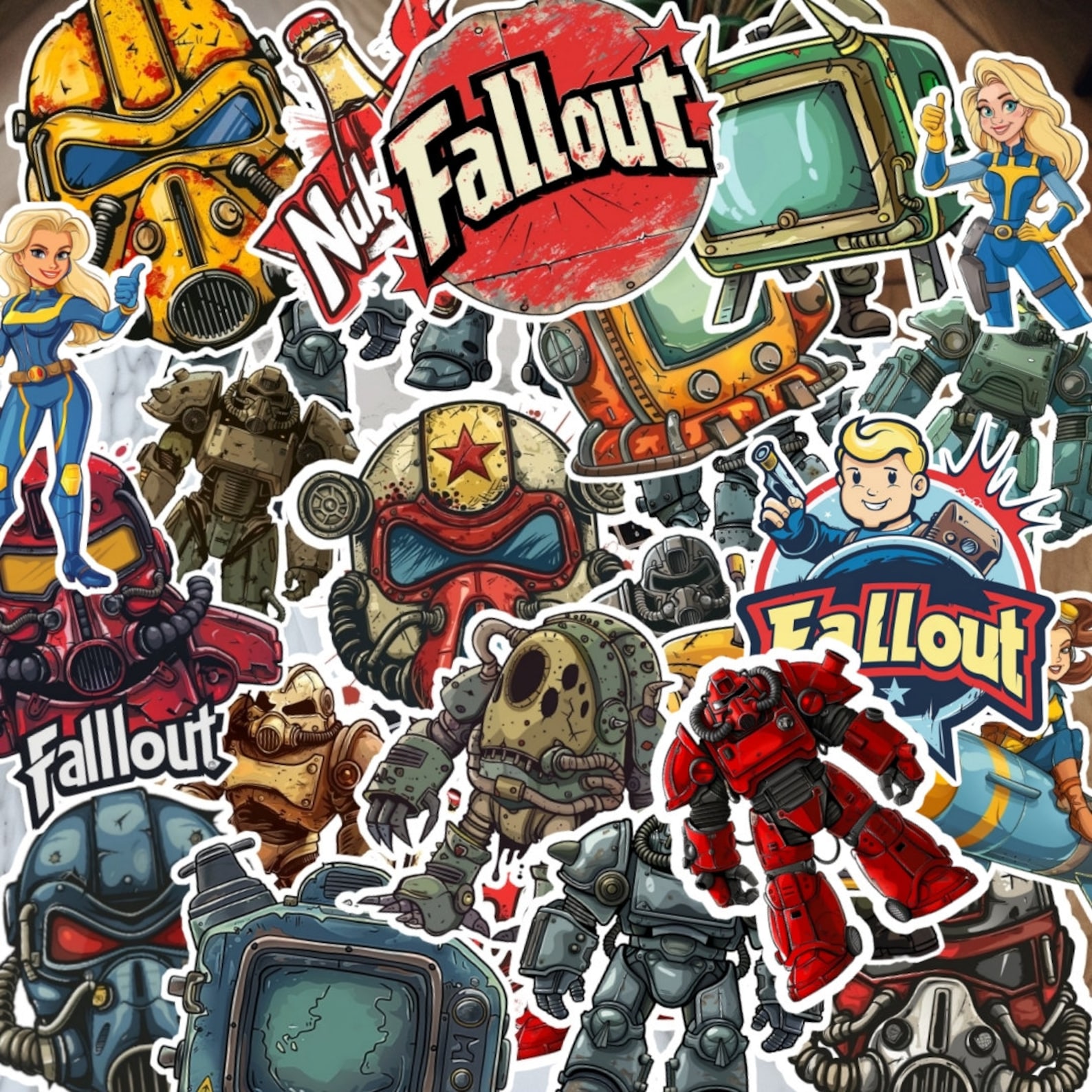 Fallout Printable Stickers Digital Decals for Post Apocalyptic ...