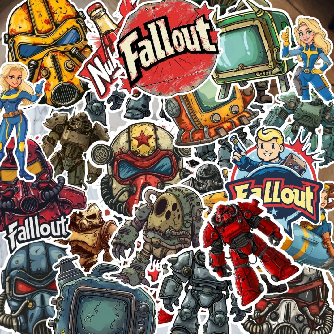 Fallout Printable Stickers Digital Decals for Post Apocalyptic ...
