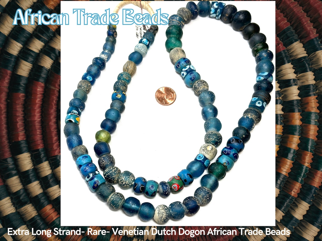 Extra Long Strand Rare Ancient Venetian Dutch Dogon African Trade Beads ...