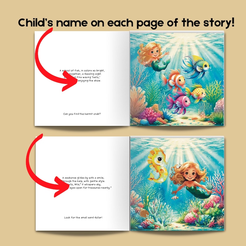 Personalized Children’s Book Child’s Name the Mermaid's Underwater ...