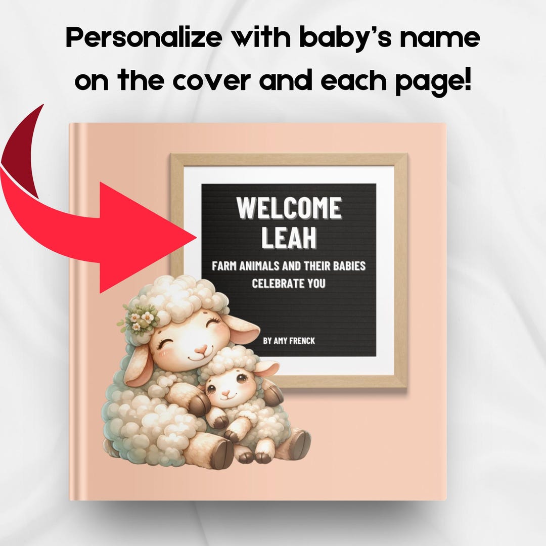 Baby Name Reveal Book, Custom Baby Book, Personalized New Baby Book ...
