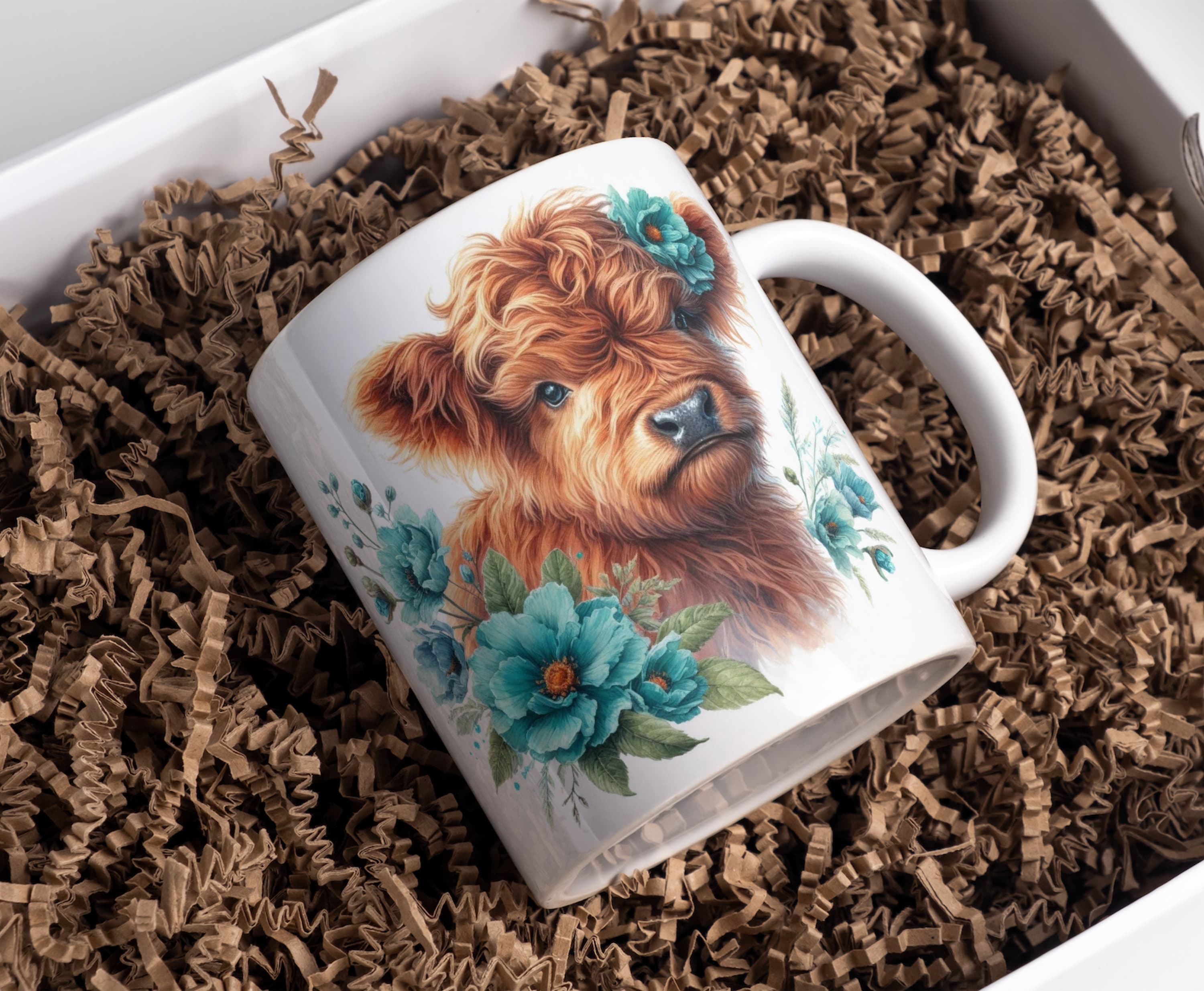 Highland Cow Tumbler-turquoise | Skinny 20 Oz Cup, Stainless Steel - Etsy