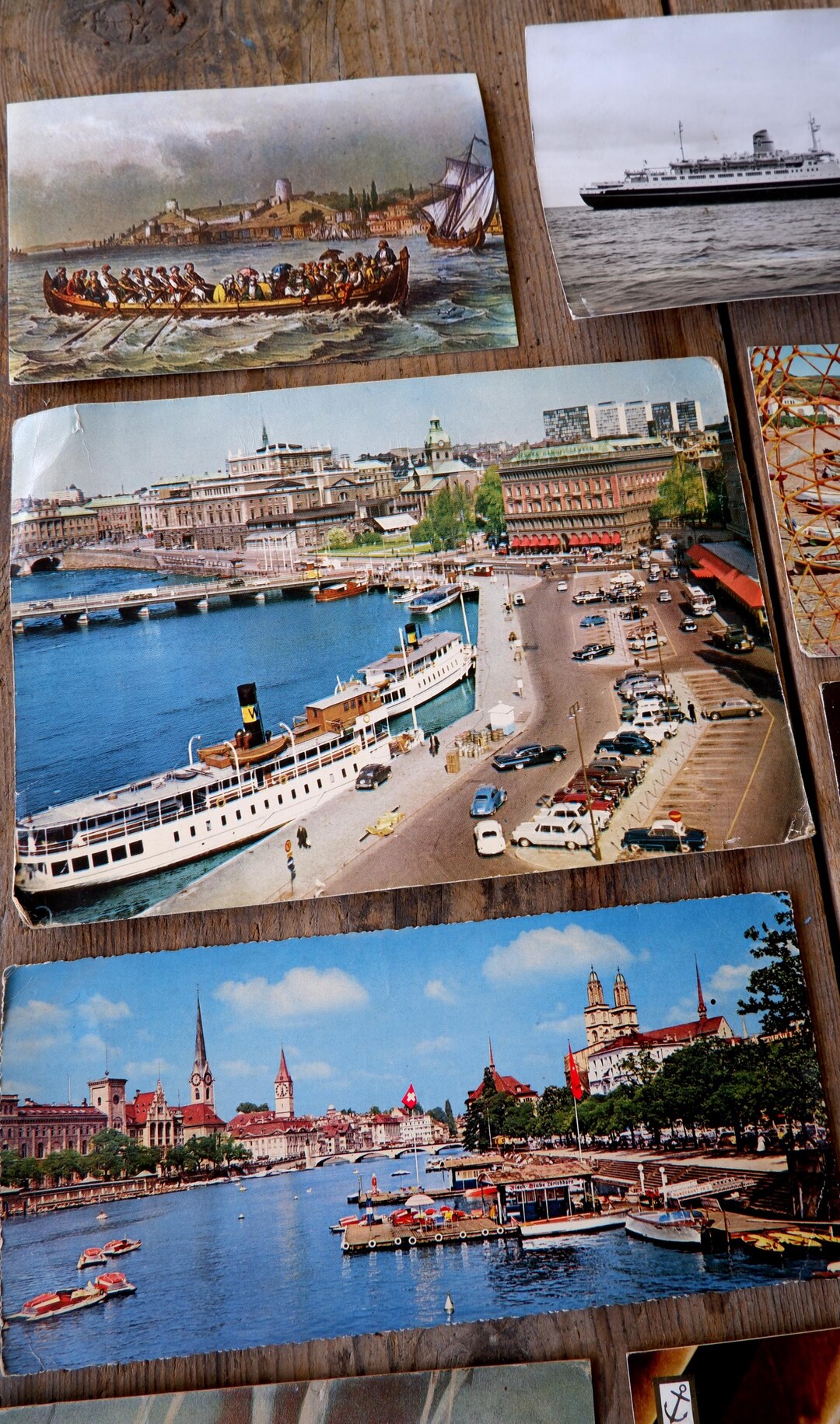 Vintage Nautical Postcards: 1960s-80s Sailboats, Ferryboats - Set of 12 ...