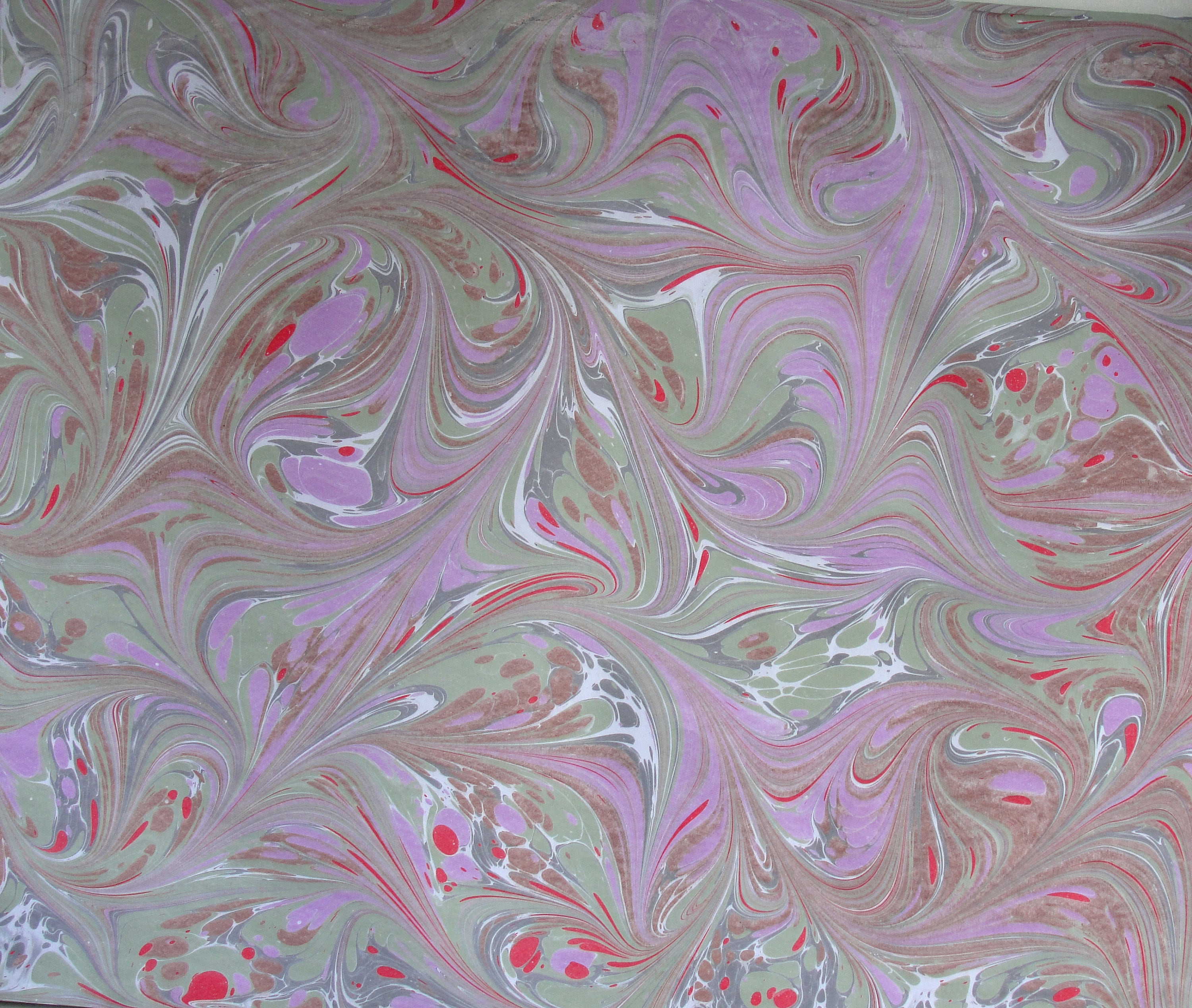 Hand Marbled Paper, Ebru Paper, Turkish Marbled Paper, Bookbinding ...