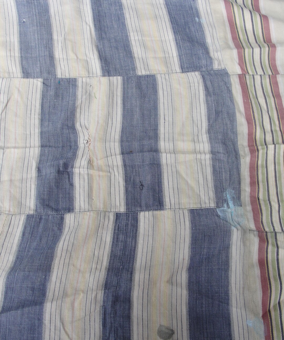 Soul Cloth, Boro Cloth, Patched Restored Fabric Faded Colors With a ...