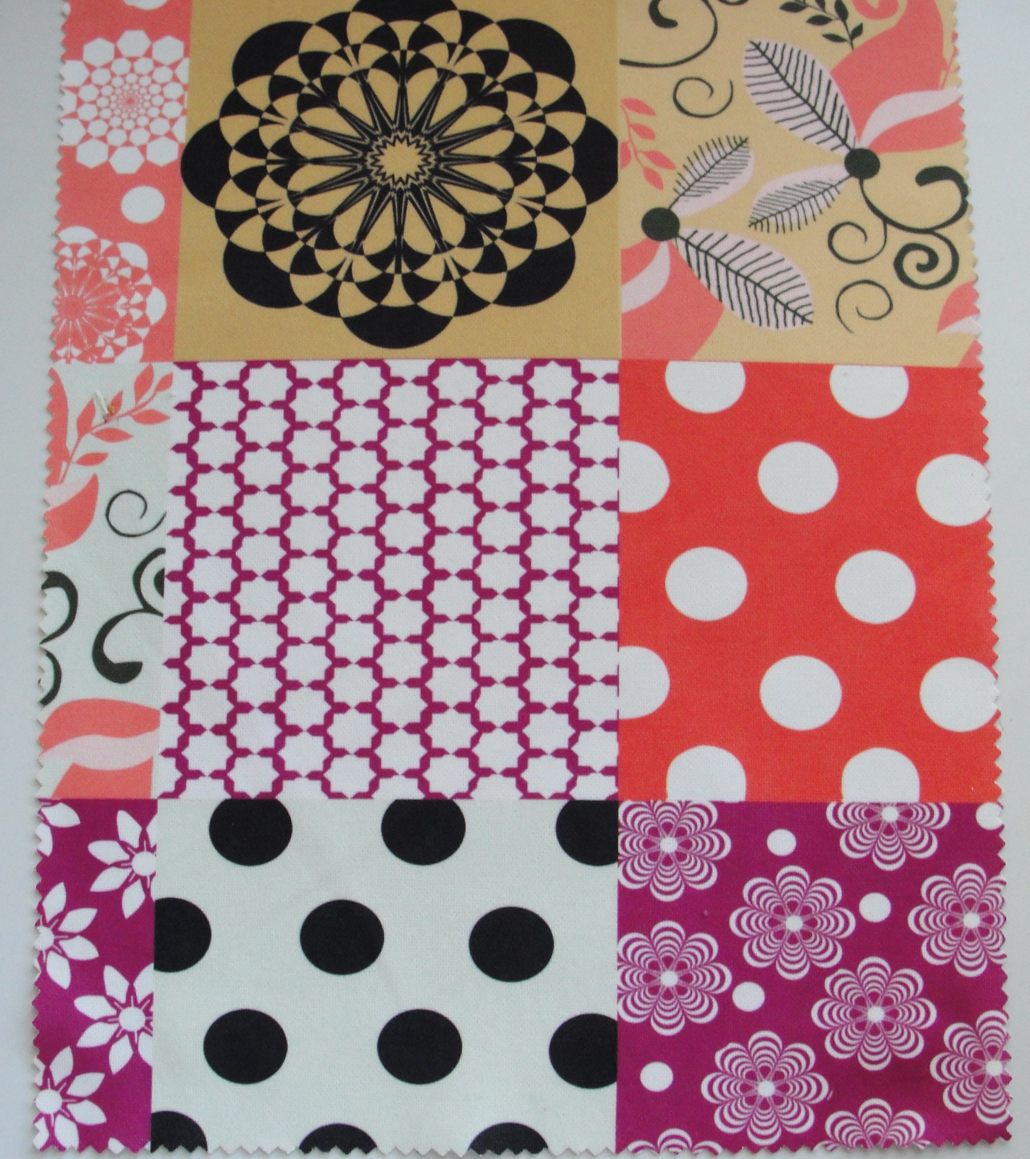 Patchwork Floral Fabric 6 Sample Pieces - Etsy
