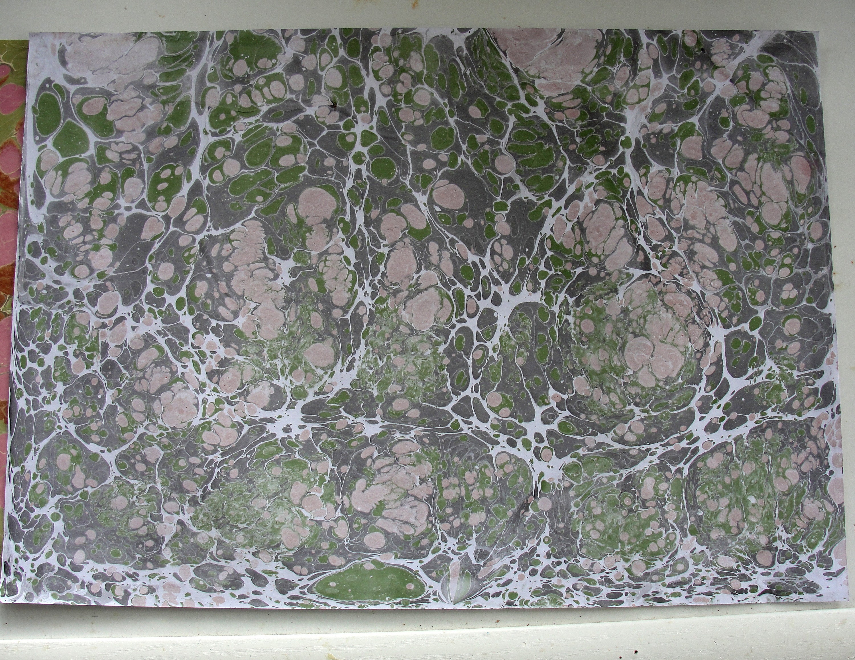 Hand Marbled Paper, Ebru Paper, Turkish Marbled Paper, Bookbinding ...