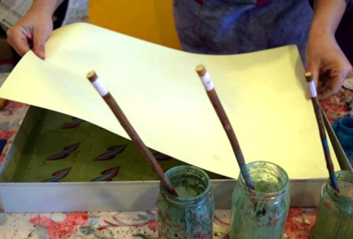 Hand Marbled Paper, Ebru Paper, Turkish Marbled Paper, Bookbinding ...