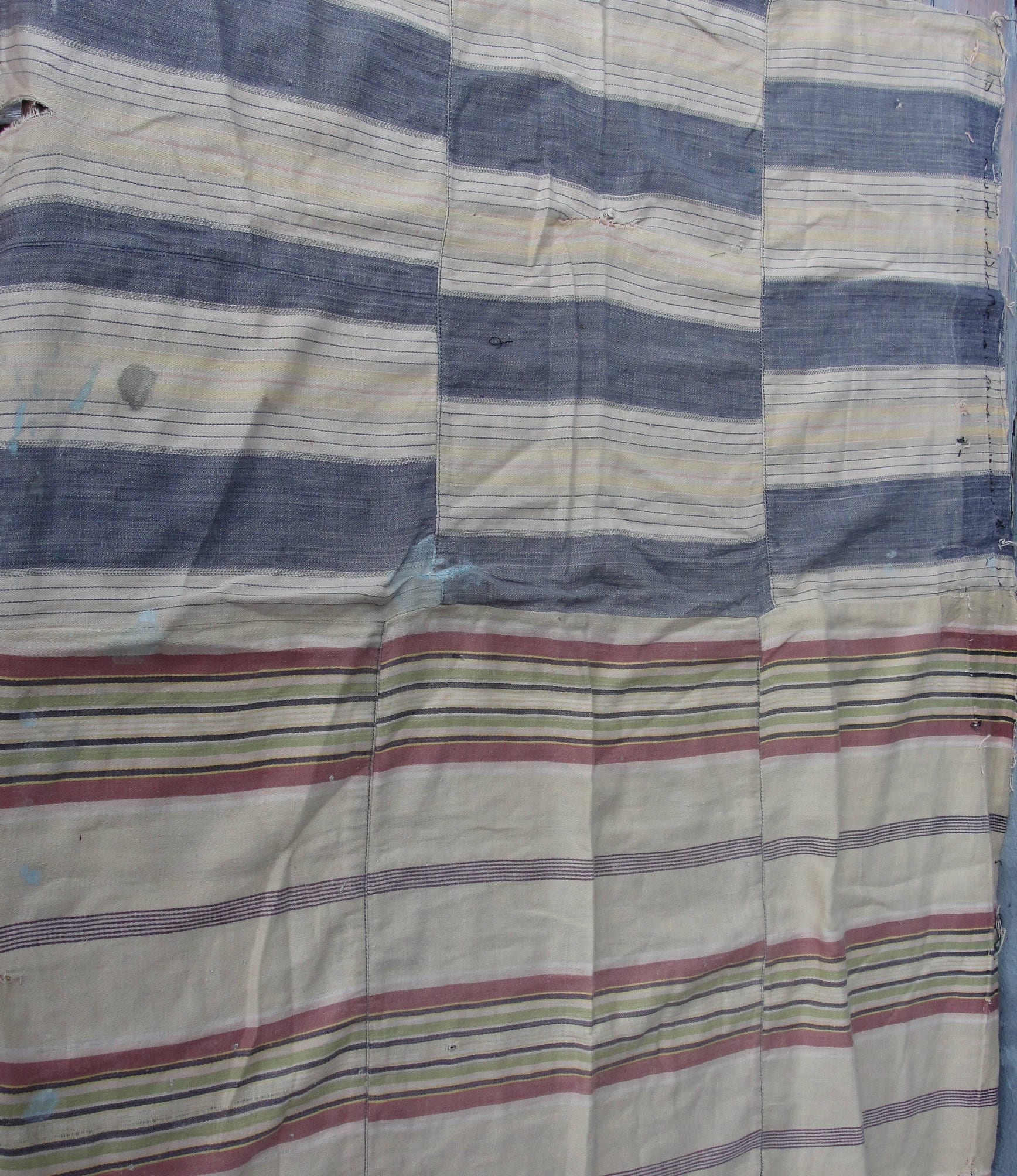 Soul Cloth Boro Cloth Patched Restored Fabric Faded Colors - Etsy