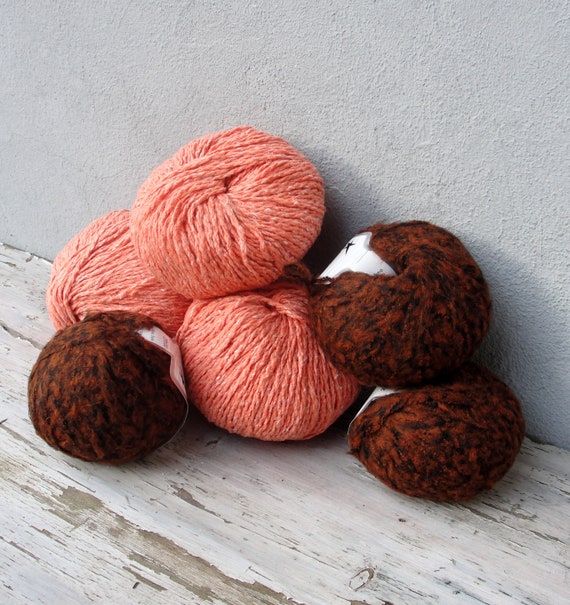 6 Balls of Yarn 3 of Cotton and Linen Mix Yarn 3 Acrylic - Etsy