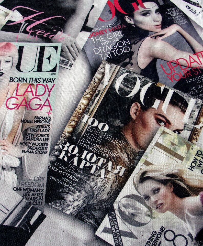Magazine Fabric 3 Pieces Magazine Covers Lady Gaga Emma - Etsy