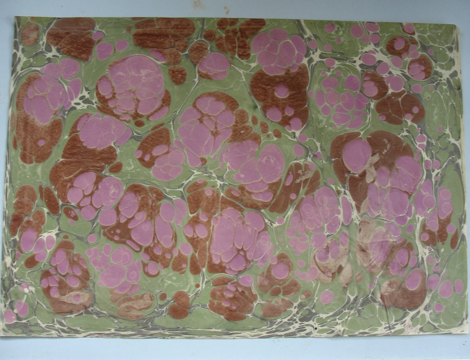 Hand Marbled Paper, Ebru Paper, Turkish Marbled Paper, Bookbinding ...