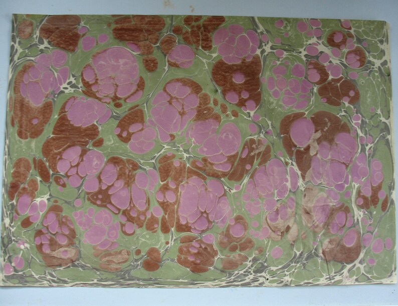 Hand Marbled Paper, Ebru Paper, Turkish Marbled Paper, Bookbinding ...
